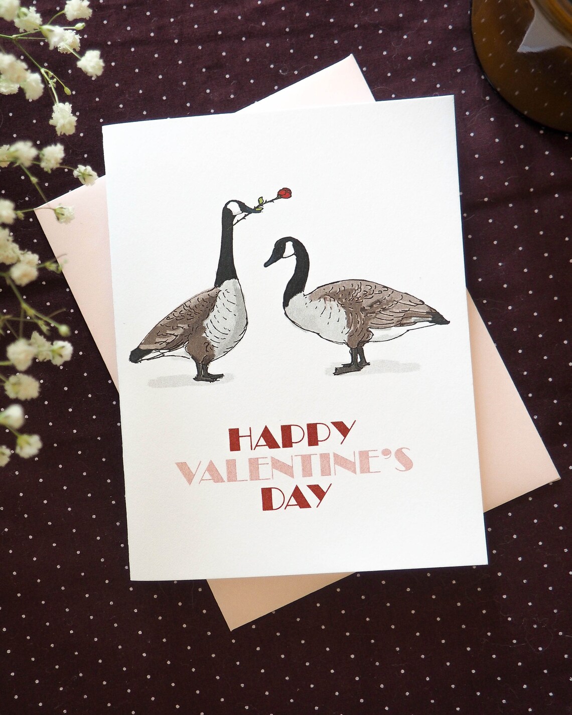 Goose Valentine's Day Card - Etsy