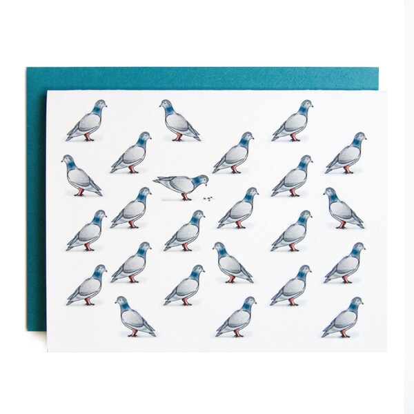 Pigeon Card - Etsy