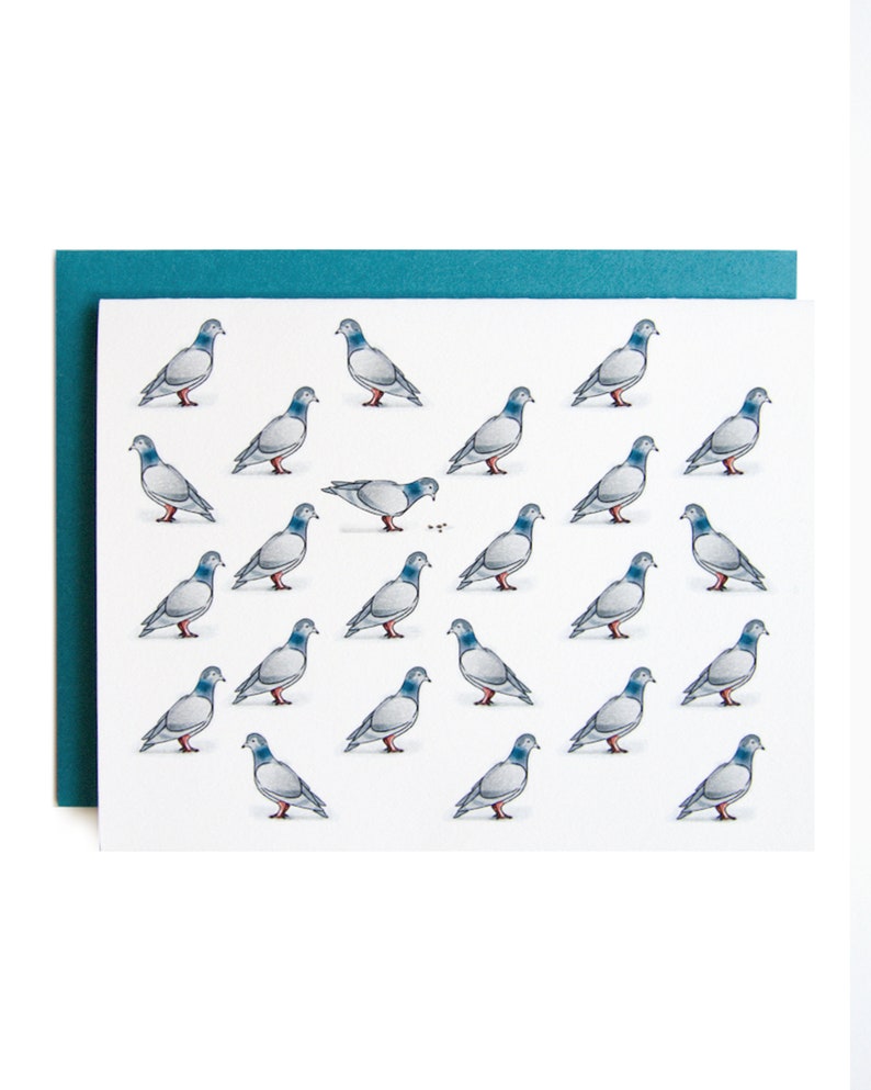 Pigeons Card - Etsy