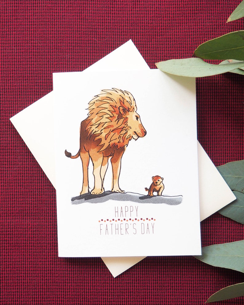 Lion Father's Day Card Card for Dad - Etsy