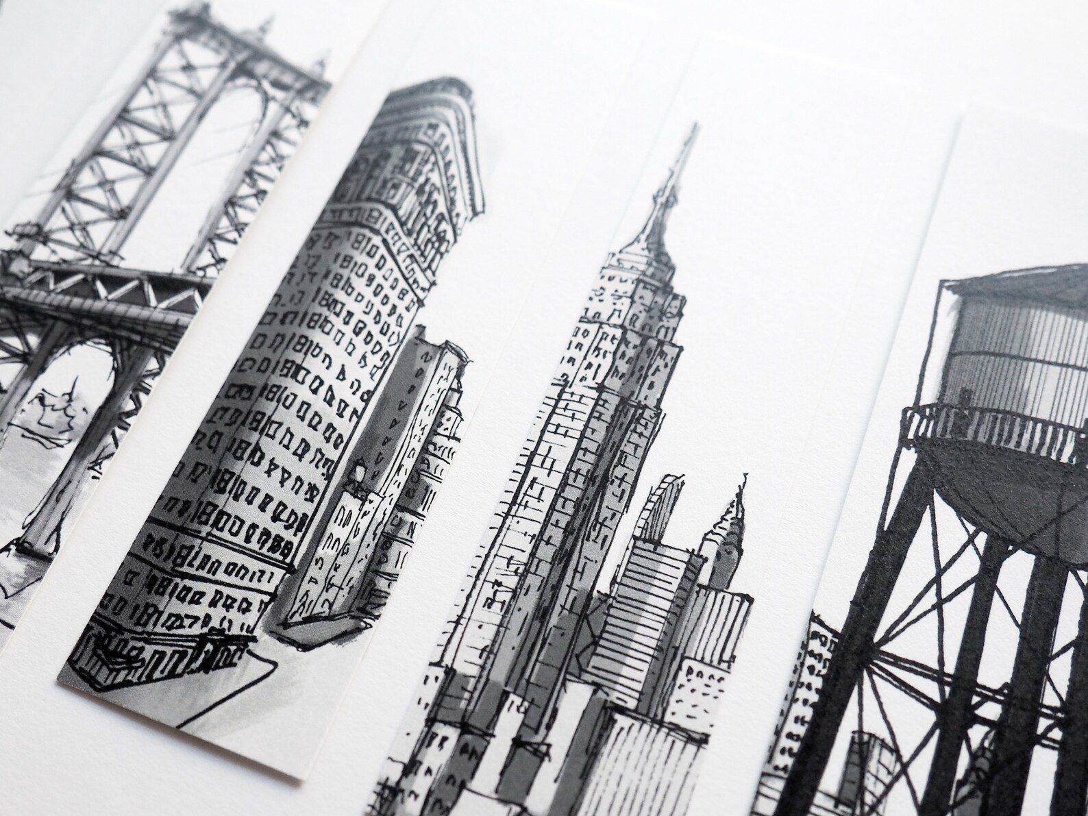 Set of 5 Bookmarks New York City Buildings - Etsy