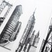 Set of 5 Bookmarks New York City Buildings - Etsy