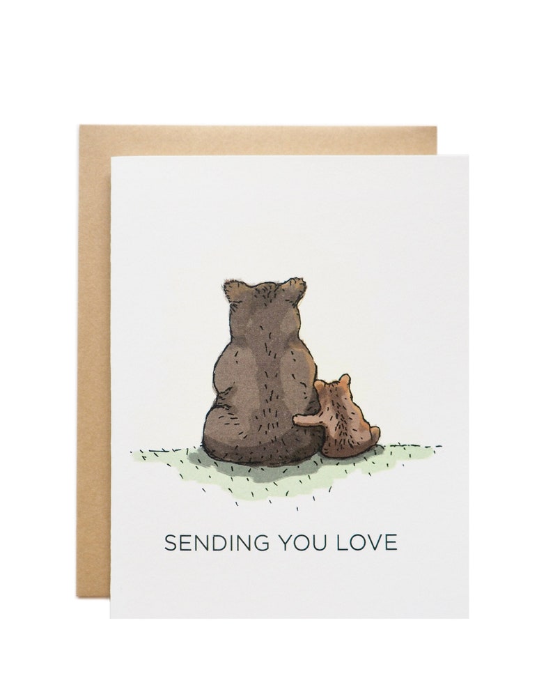 Bear Hug Sending You Love Sympathy/condolences Card - Etsy