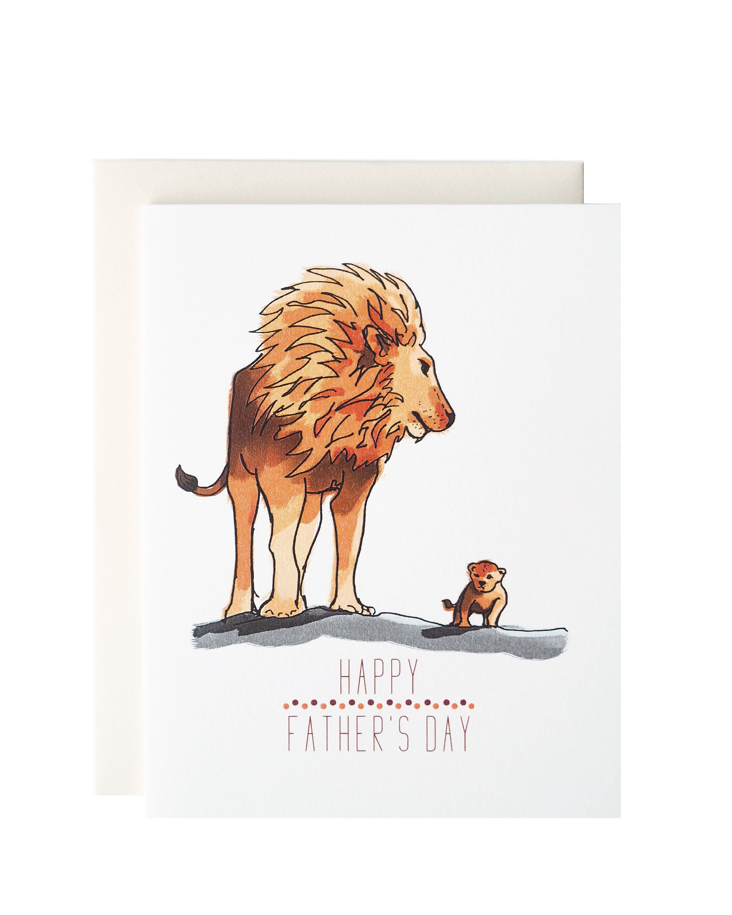 Lion Father's Day Card Card for Dad | Etsy