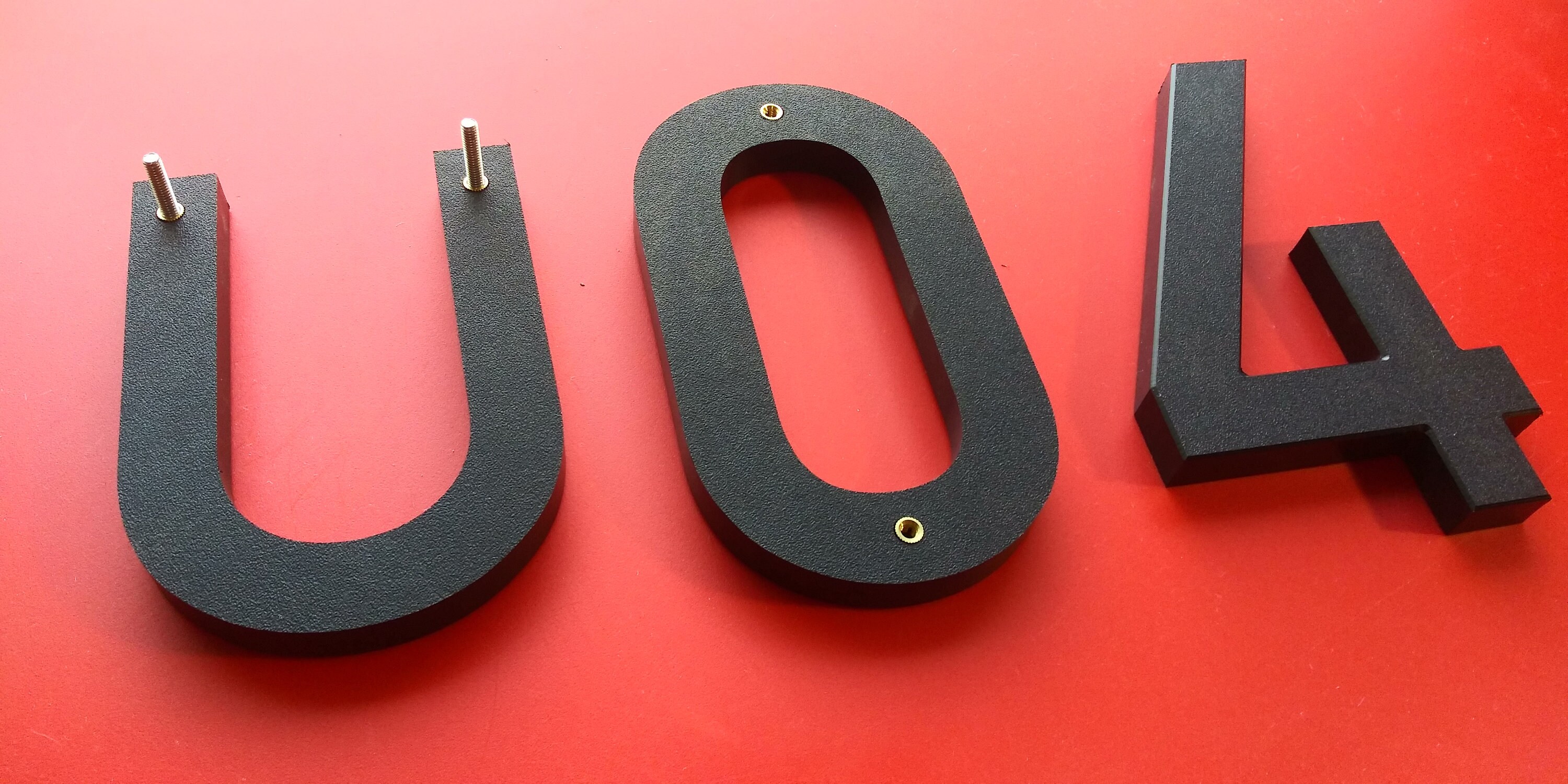 12 Inch Stud Mounting & Bold House Numbers Letters | Etsy