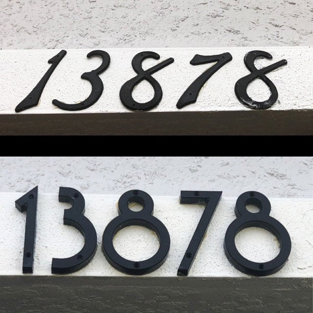 4 Inch Art Deco & Modern House Numbers Letters - Etsy