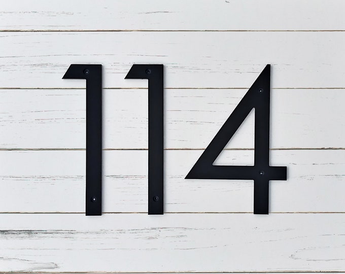 6 Inch Art Deco & Narrow Modern House Numbers Letters | Etsy