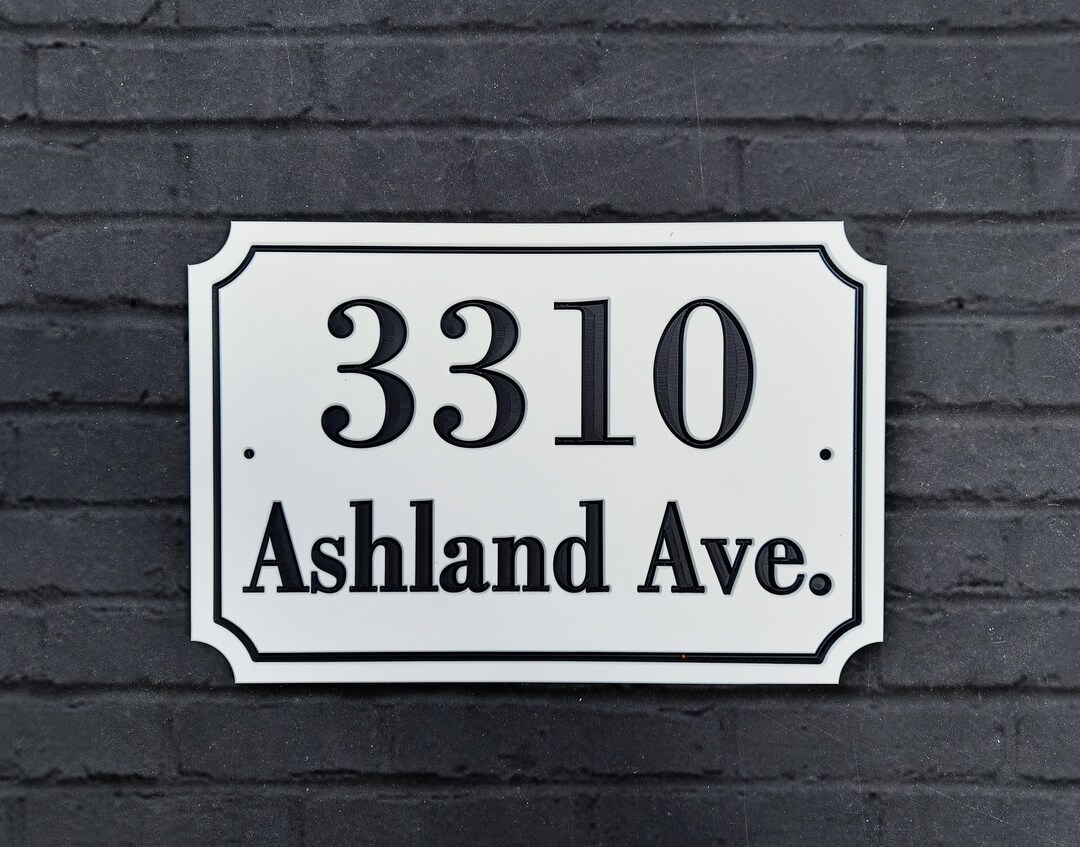 Custom House Number Sign: Weather-resistant HDPE Plastic Address Plaque ...