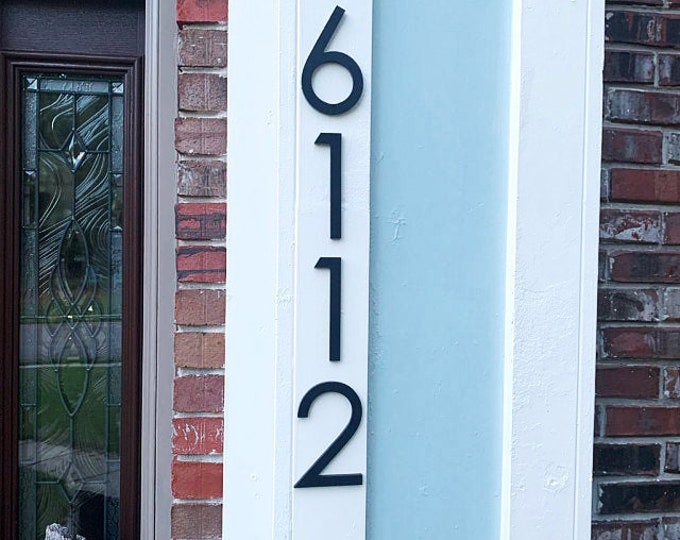 3.5 Inch Art Deco Narrow Modern House Numbers Letters - Etsy