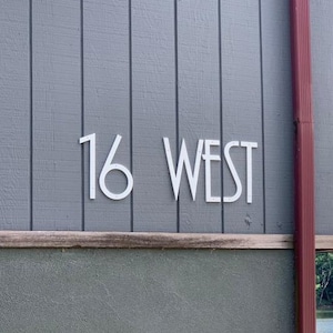 7 Inch Art Deco Narrow Modern House Numbers Letters - Etsy