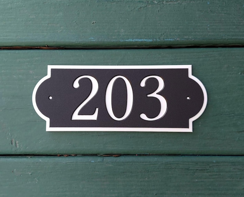 Classic Traditional Custom House Number Sign: Weather-resistant HDPE ...