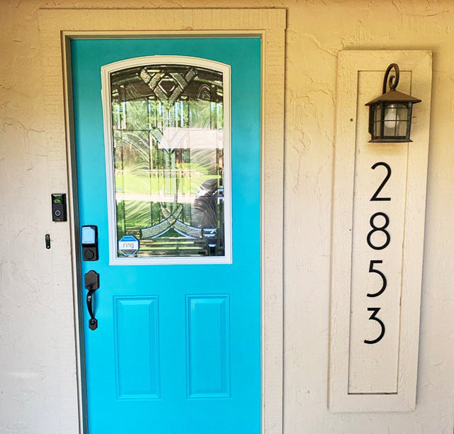 6 Inch Stud Mounting Art Deco Narrow Modern House Numbers - Etsy