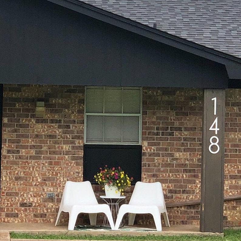 10 Inch Art Deco & Narrow Modern House Numbers Letters - Etsy