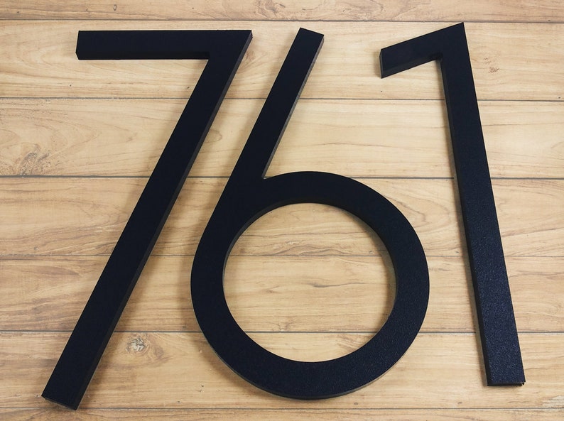 10 Inch Stud Mounting Art Deco Narrow Modern House Numbers - Etsy