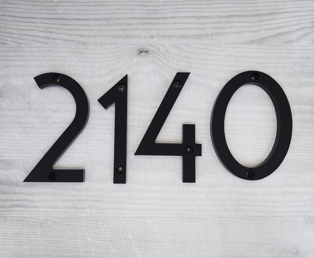 4 Inch Art Deco & Wider, Modern House Numbers Letters - Etsy