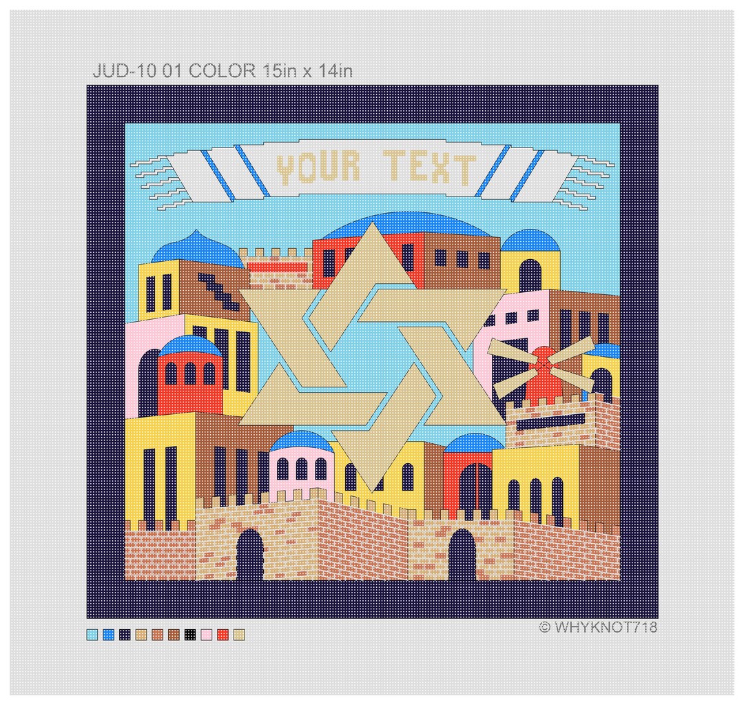 Needlepoint Handpainted Judaica Canvas: Tefillin, Tallit Bag - Etsy