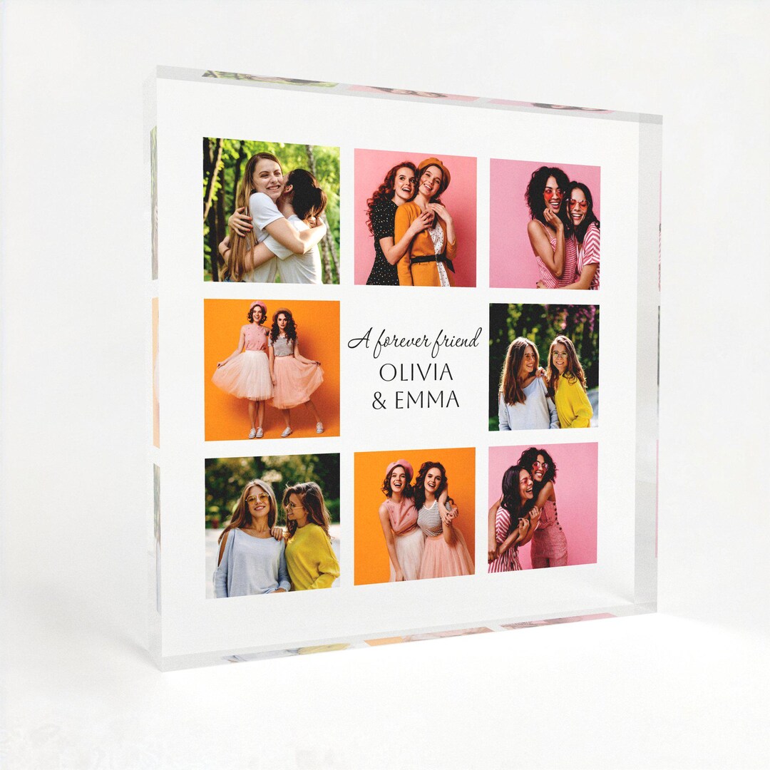 Acrylic Glass Photo Frame Block, Custom Acrylic Block Photo, Crystal ...