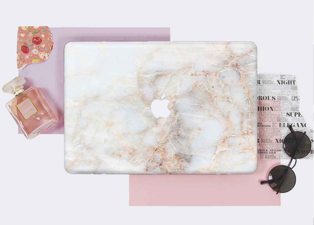 Marble MacBook Pro 13 2019 Laptop Hard Case White Beige Marble - Etsy