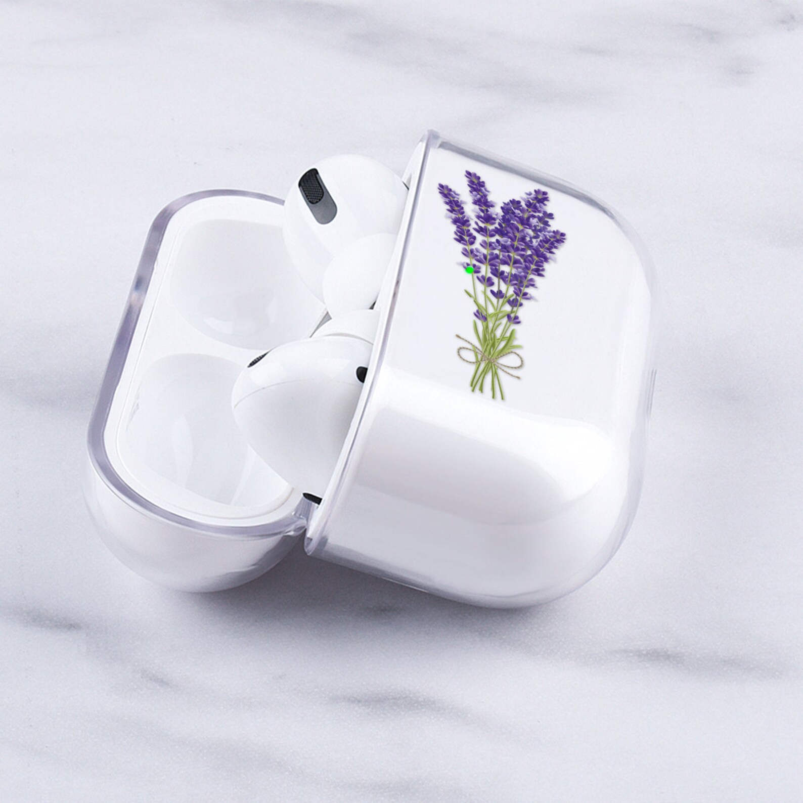 Purple Flowers Airpod Pro Case Apple Airpods 3 Case Clear - Etsy