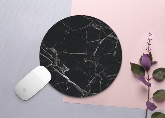 Black Marble Mousepad Marble Mouse Pad Stone Mouse Mat Rubber | Etsy