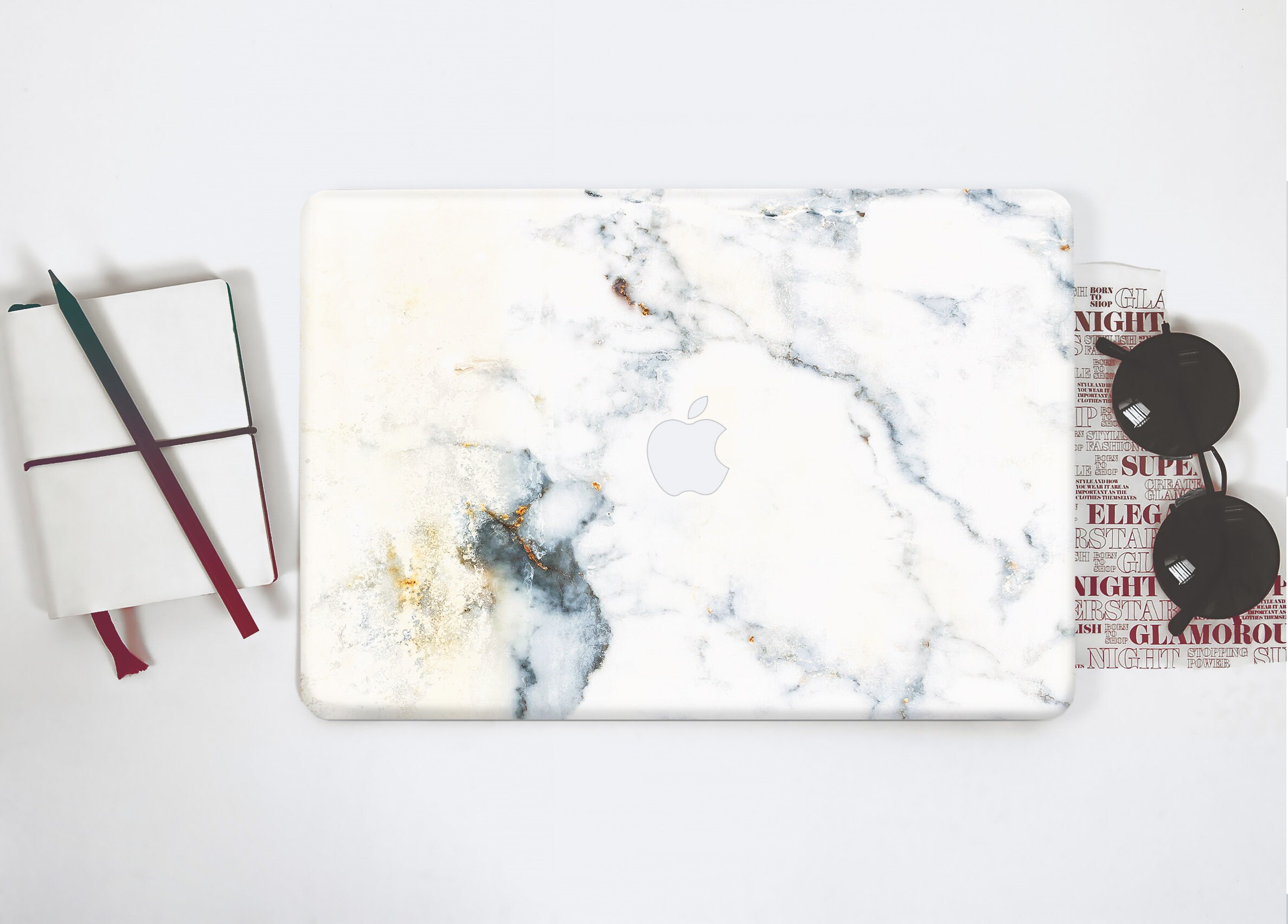 White Marble Macbook Air 13 2018 Stone Print Macbook Pro 15 - Etsy