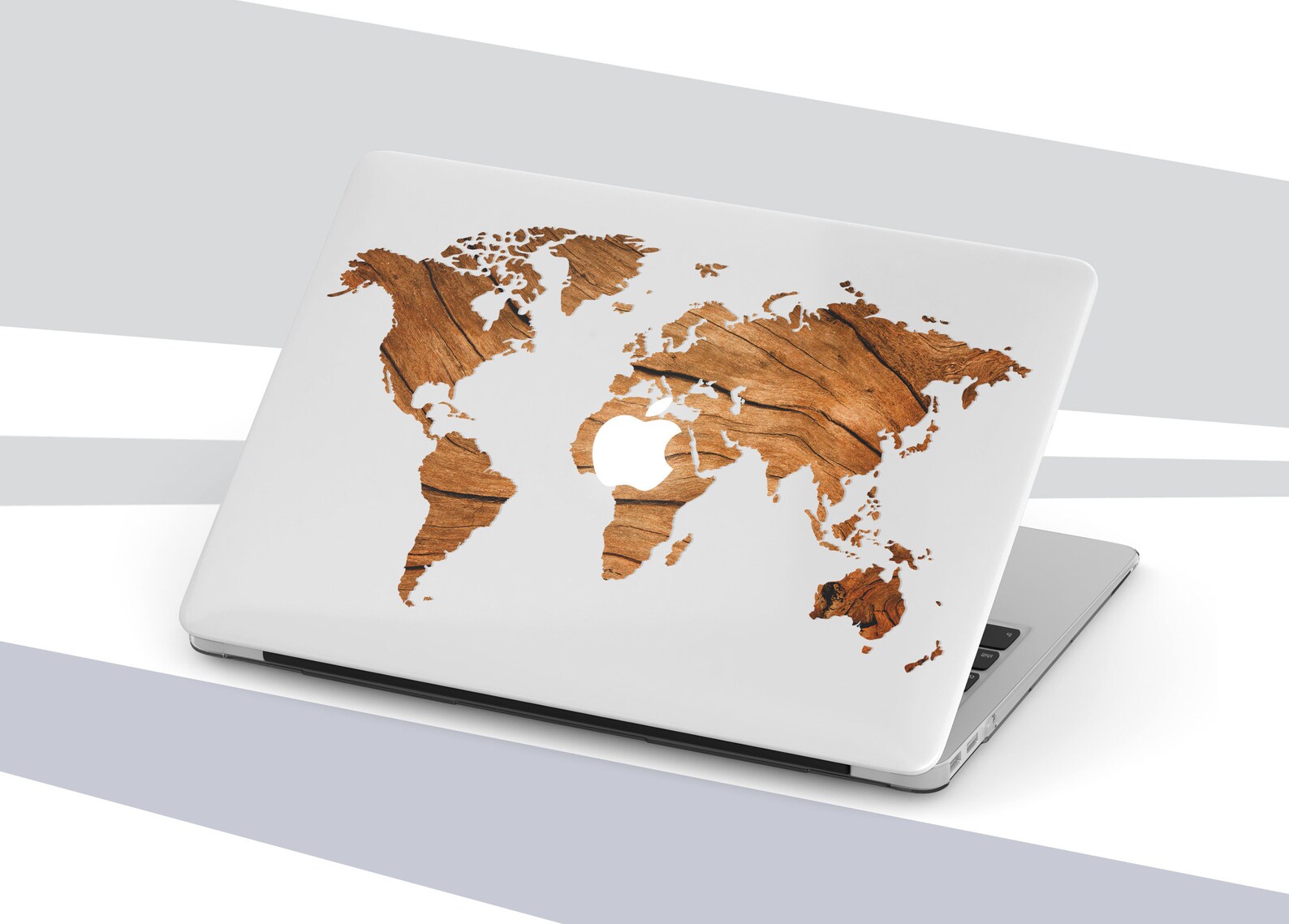World Map MacBook Pro 13 2018 Case Wood Touch Bar Mac 2019 Mosaic Map ...