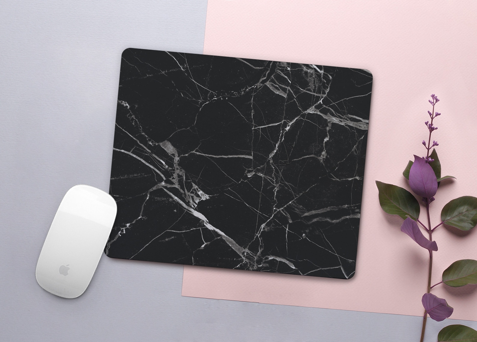 Black Marble Mousepad Marble Mouse Pad Stone Mouse Mat Rubber - Etsy