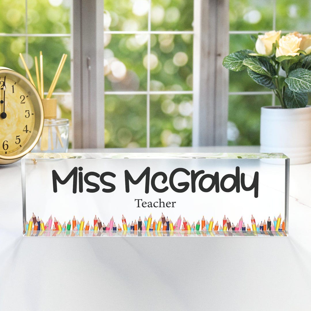 Custom Office Name Sign Desk Plaque Personalized Office Decor Gift for ...
