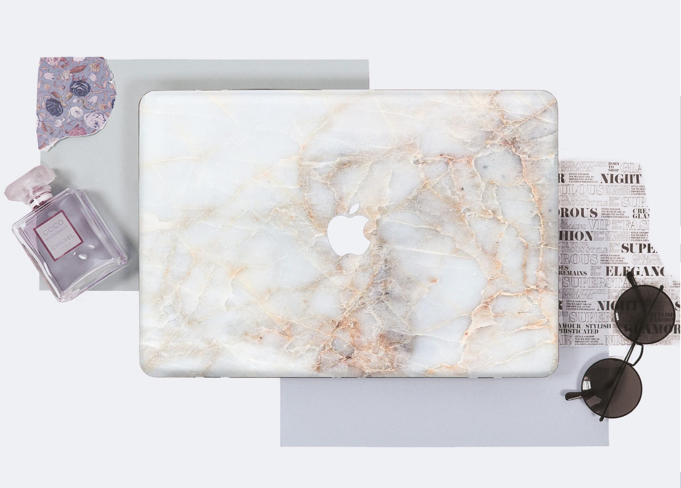 Marble Macbook Pro 13 2019 Laptop Hard Case White Beige Marble - Etsy
