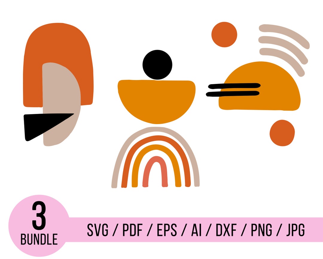 Colorful Abstract Pop Art Design SVG Bundle Zip Cut File Graphics Svg ...