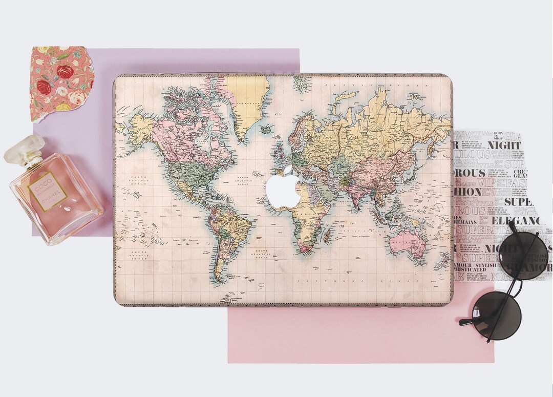 Macbook World Map Pro 15 Case 2019 Macbook Pro Retina Case - Etsy