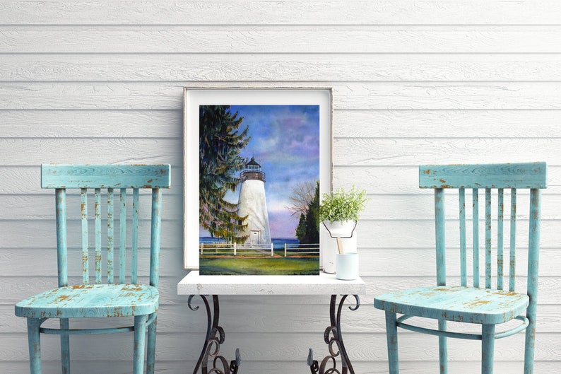 Giclée Art Print, of Havre De Grace Lighthouse at Concord Point Light ...