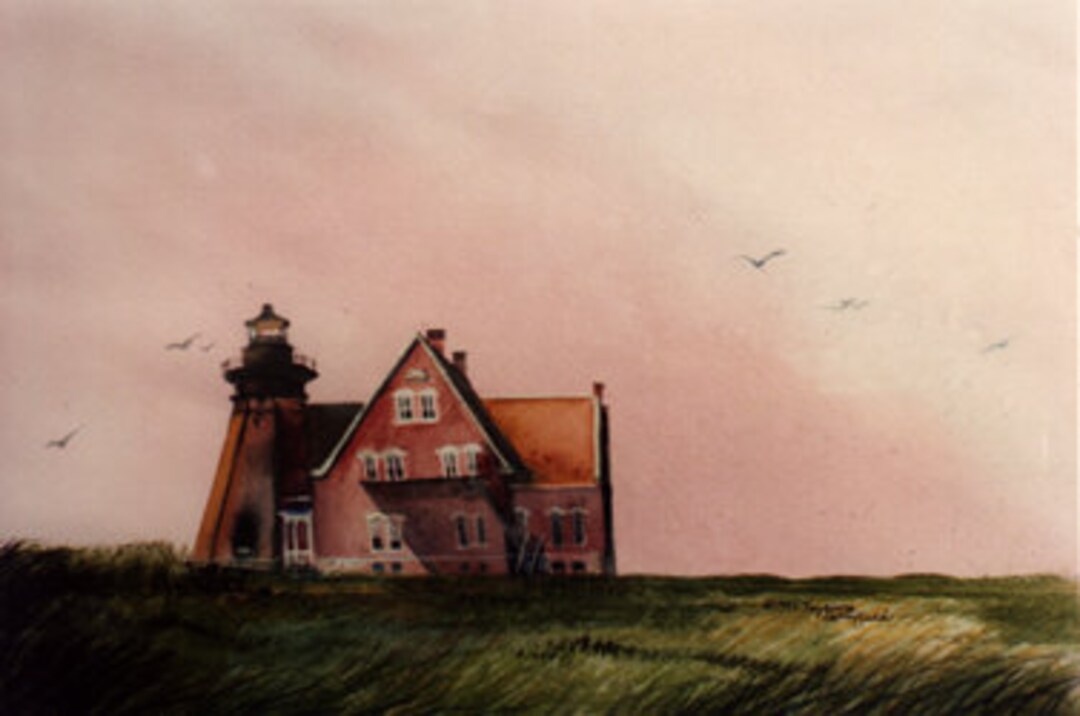 Block Island Lighthouse Satterfield Print - Etsy