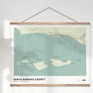 Santa Barbara Surf Map - Etsy