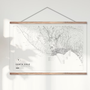 Santa Cruz Surf Map - Etsy