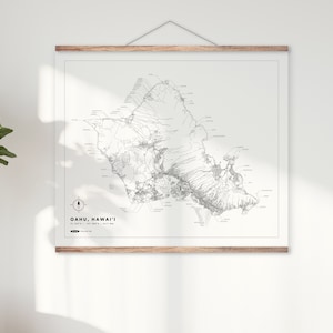 Oahu Hawaii Surf Map - Etsy