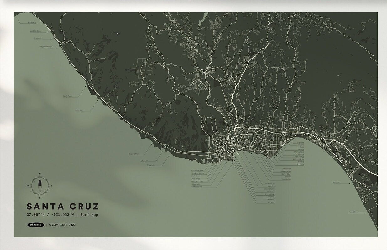Santa Cruz Surf Spots Map Map Of Santa Barbara, California Live