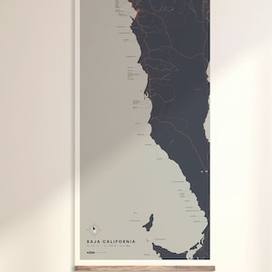 Baja California Surf Map - Etsy