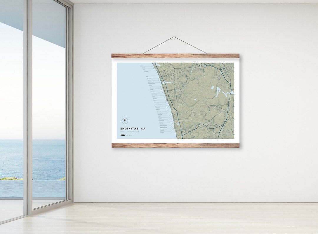 Encinitas Surf Map - Etsy