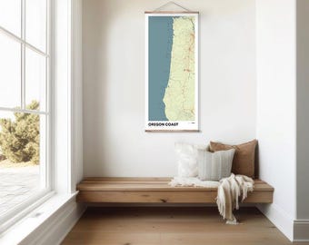 Oregon Coast Surf Map - Digital Print Cartography - High Quality - Etsy