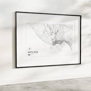 Santa Cruz Surf Map - Etsy