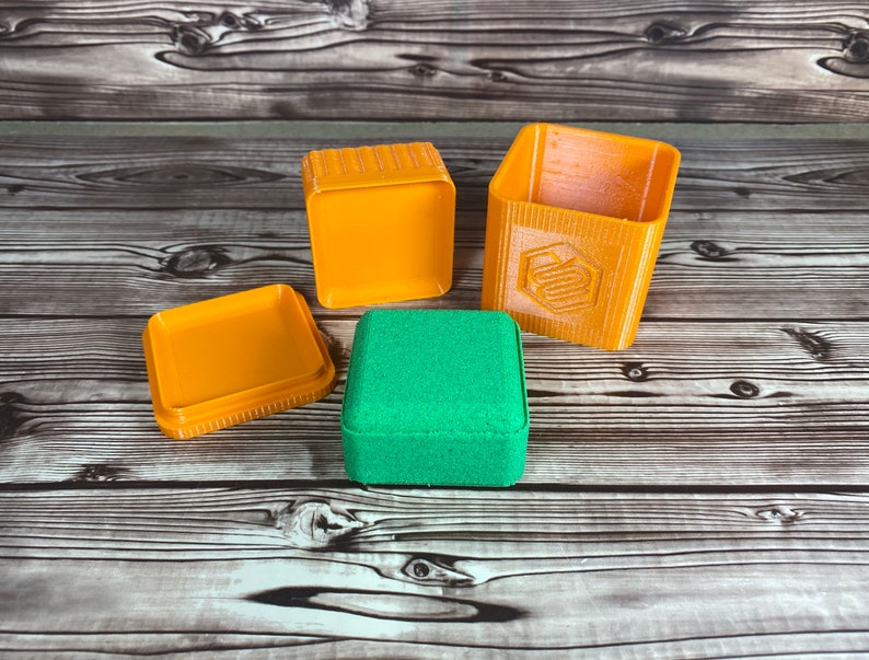 Add Your Logo Rounded Square Mold Press 2.5" 3" 3.5" 4" 5" Three Piece ...