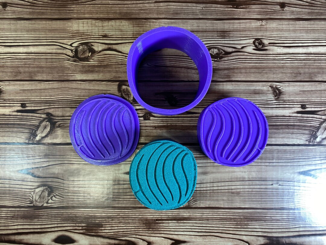 Concha Bread Bath Bomb Mold Press 3" 4" 5.5" Three Piece Mould Molds ...