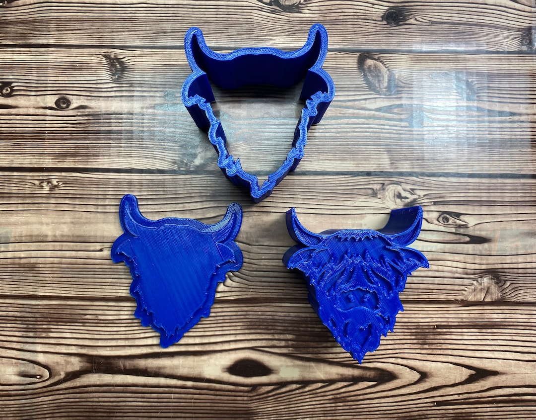 Highland Cow Bath Bomb Mold Press 3" 4" 5.5" Three Piece Mould Mold Diy ...