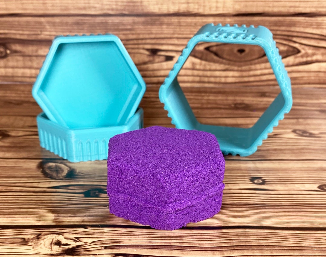 Hexagon Mold Press 1.5" 2.25" 2.5" 3" 3.5" 4" 5" Three Piece Mould Bath ...