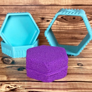 Hexagon Mold Press 1.5" 2.25" 2.5" 3" 3.5" 4" 5" Three Piece Mould Bath ...