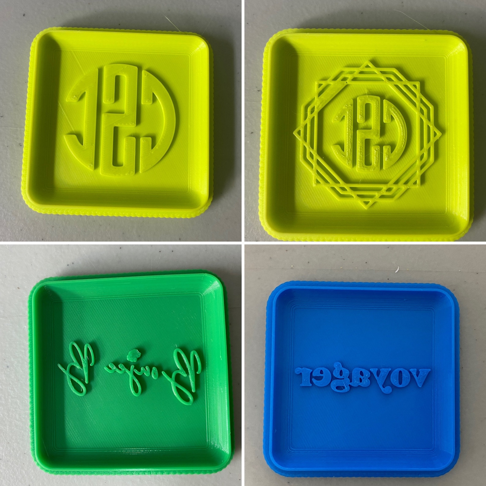 Add Your Logo Rounded Square Mold Press 2.5" 3" 3.5" 4" 5" Three Piece ...