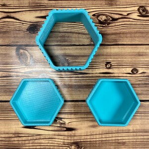 Hexagon Mold Press 1.5" 2.25" 2.5" 3" 3.5" 4" 5" Three Piece Mould Bath ...