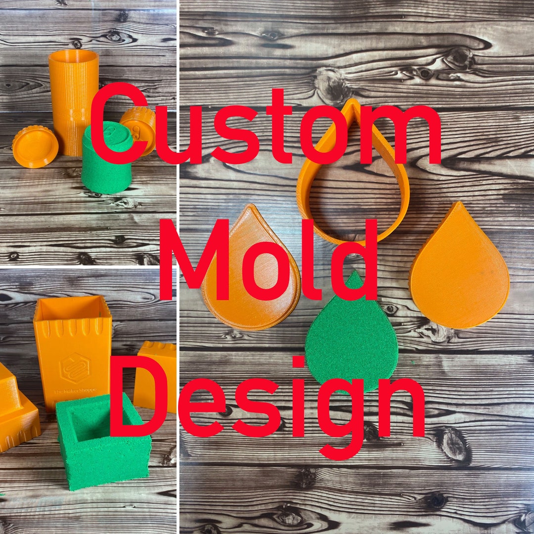 Custom Design 3D Bath Bomb Mold Press 3 4 5.5 7 Three Piece Mould Molds ...