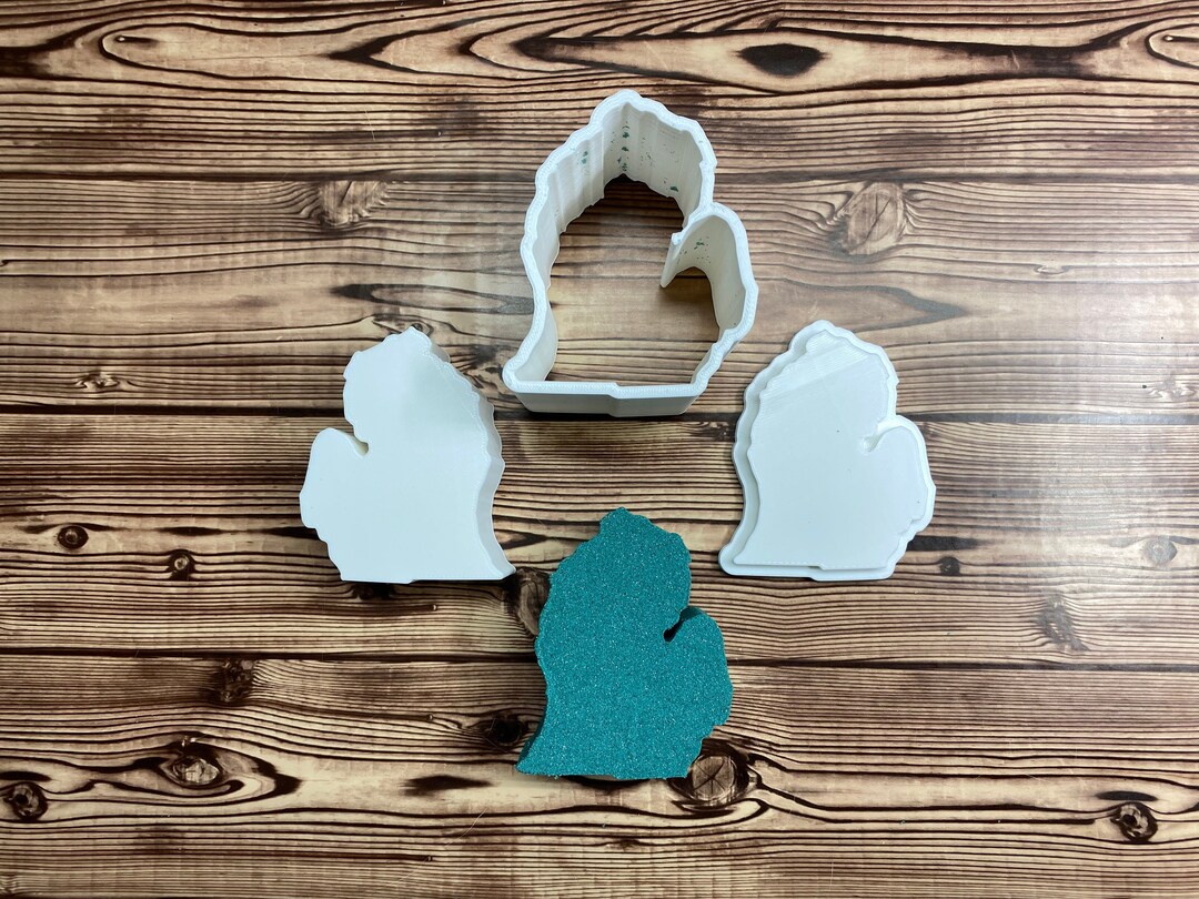 Michigan Lower Mitten Bath Bomb Mold Press 2.5” 3" 3.5" 4" 5" Three ...